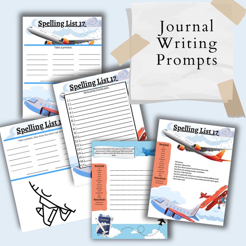 Third Grade Spelling Worksheets for Kids Quiet Book Homeschooling ...