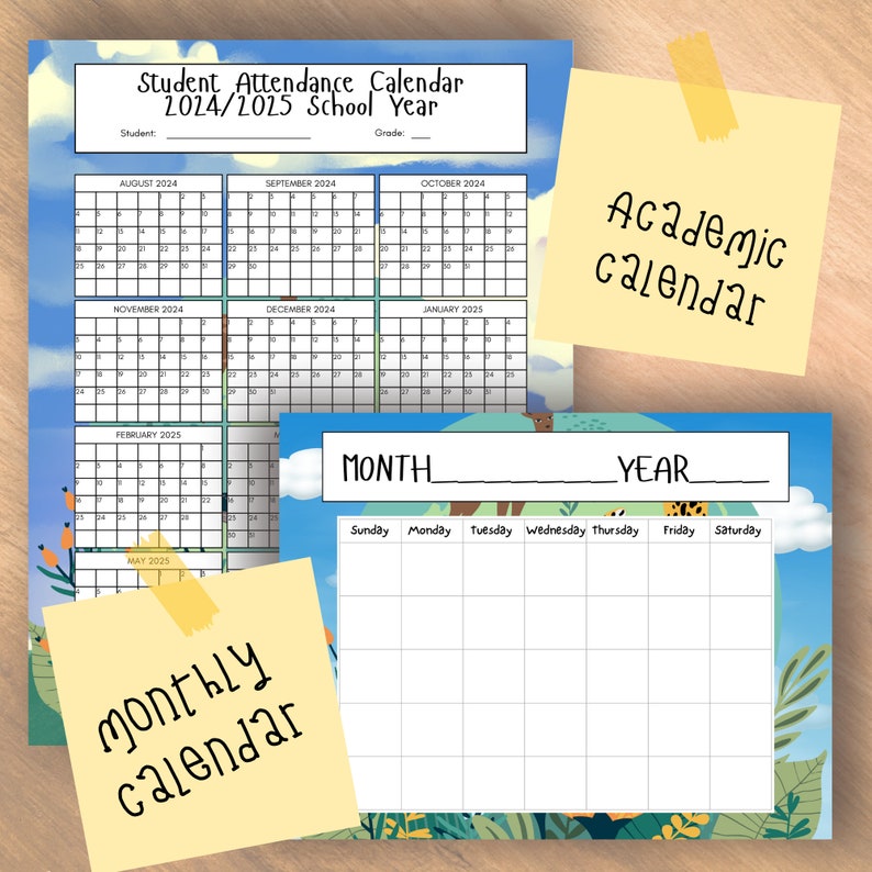 2024-2025 Academic Homeschool Planner Schedule Monthly and Weekly ...