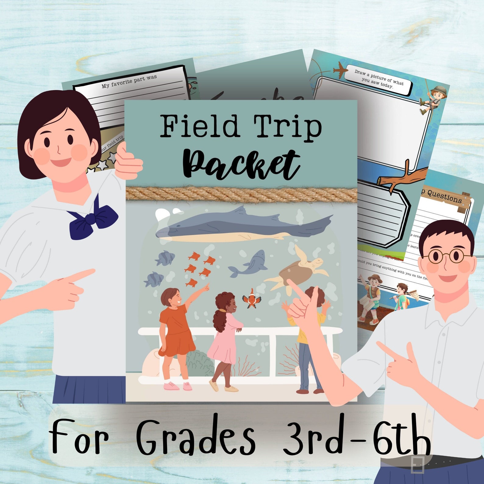 Homeschool Field Trip Worksheet Packet for Grades 3-6 - Educational ...