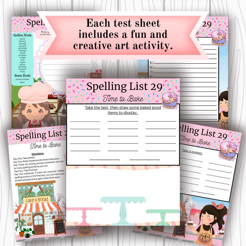 Third Grade Spelling Worksheets for Kids Creative Writing Prompts Busy ...