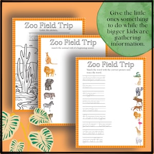 Zoo Field Trip Planner | Scavenger Hunt | Teacher Resource | Zoology ...