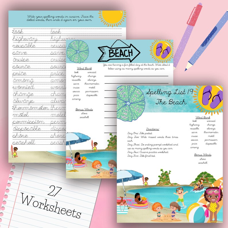 Third Grade Spelling Worksheets Homeschool Kids Creative Writing ...