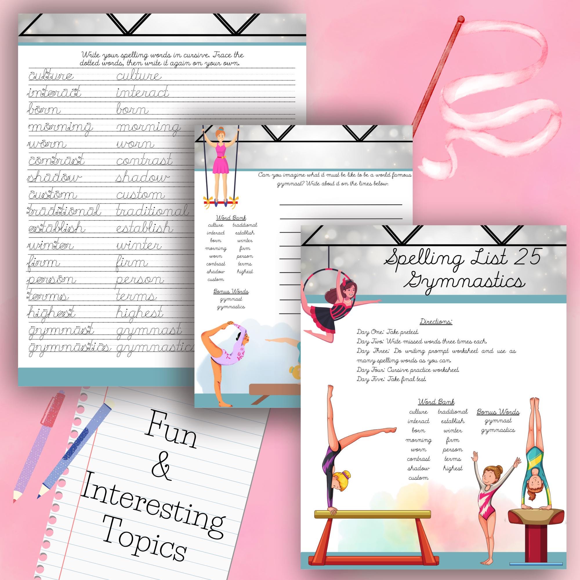 Third Grade Spelling Worksheets Homeschool Kids Creative Writing ...