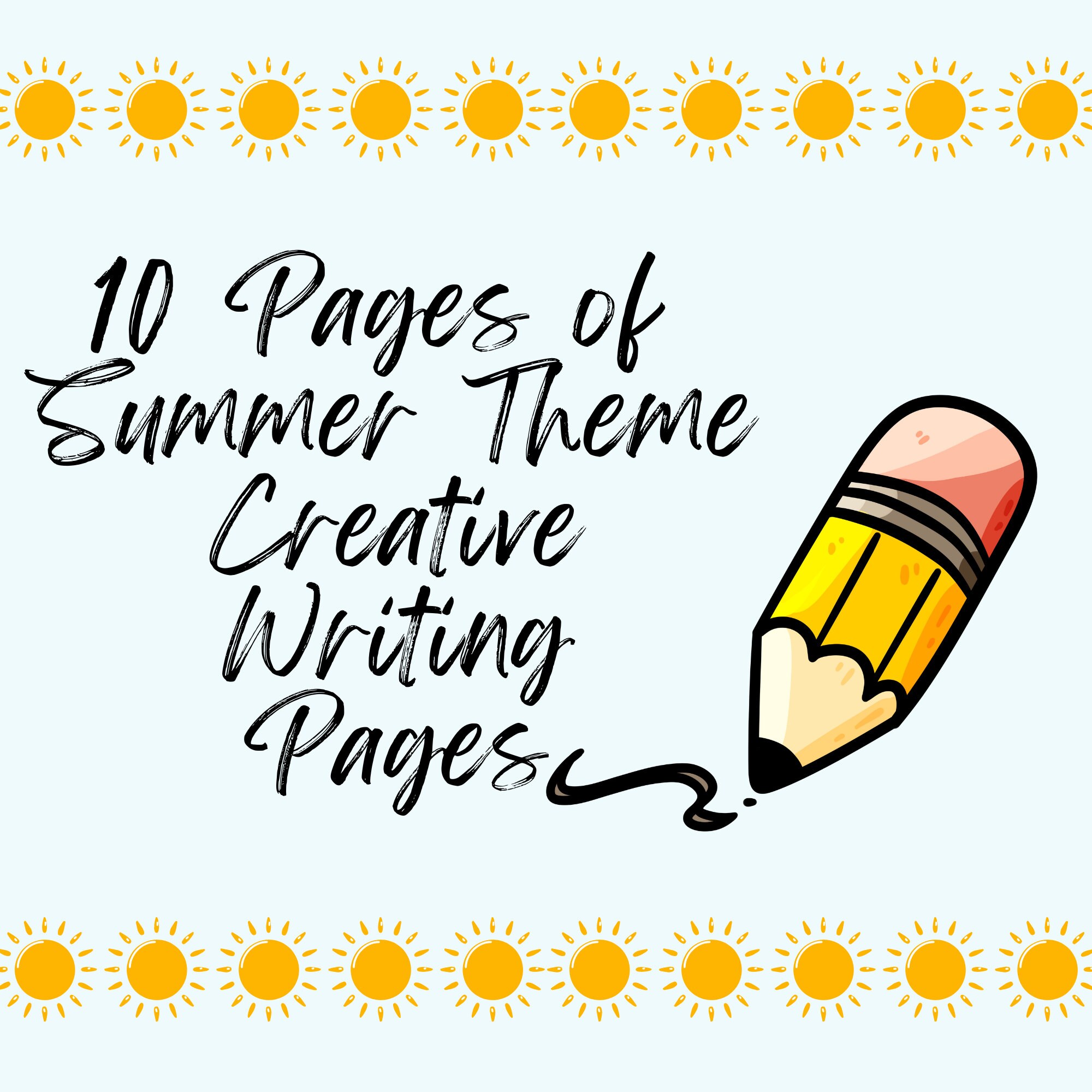 Creative Summer Writing Prompts, Printable Journal Prompts, Kids ...