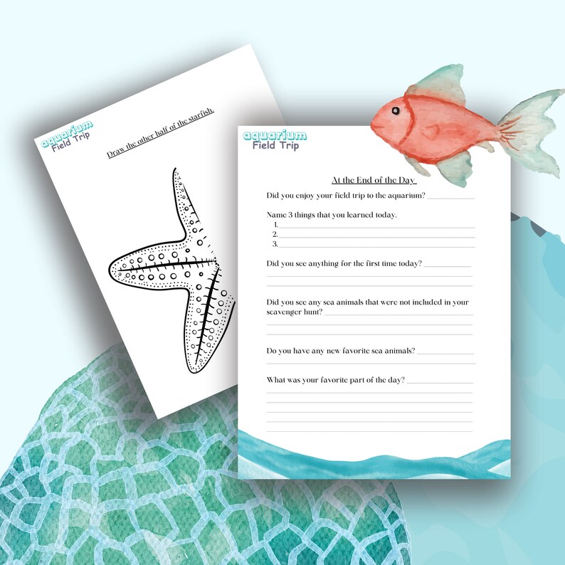 Aquarium Field Trip Planner Scavenger Hunt Teacher Resource - Etsy