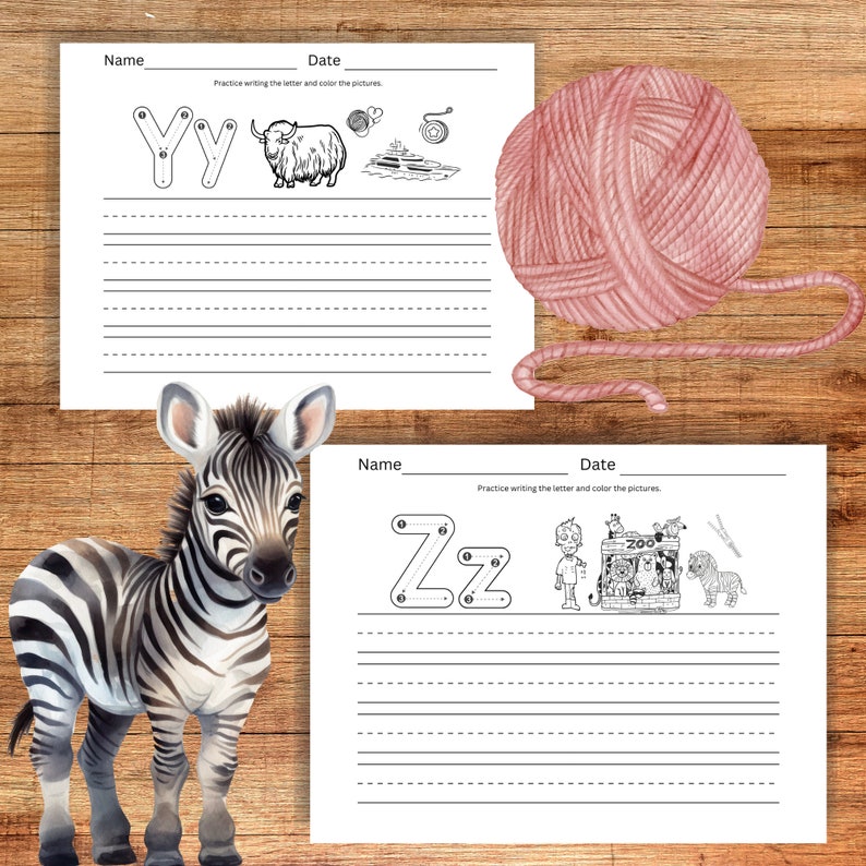 Alphabet Printable ABC Handwriting Practice Worksheet - Etsy