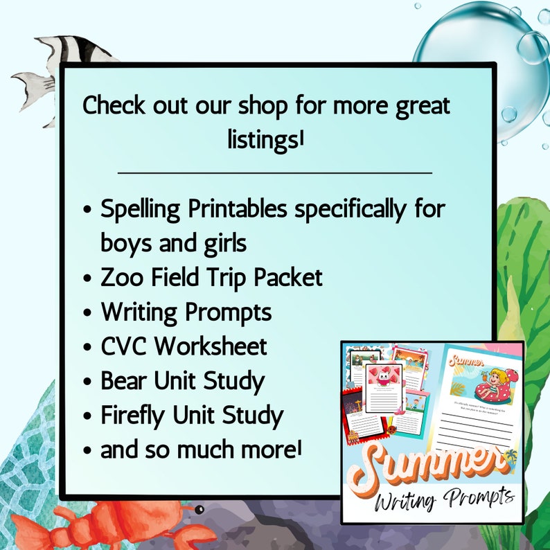 Aquarium Field Trip | Scavenger Hunt | Teacher Resource | Science ...