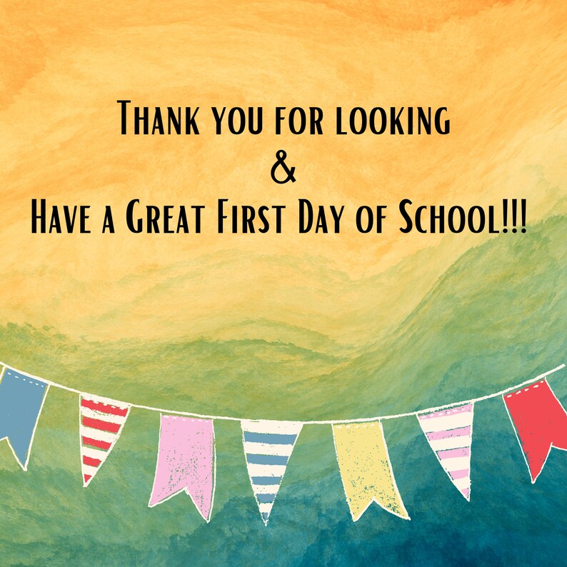 Happy First Day of School Printable, Grade Picture, Back to School ...