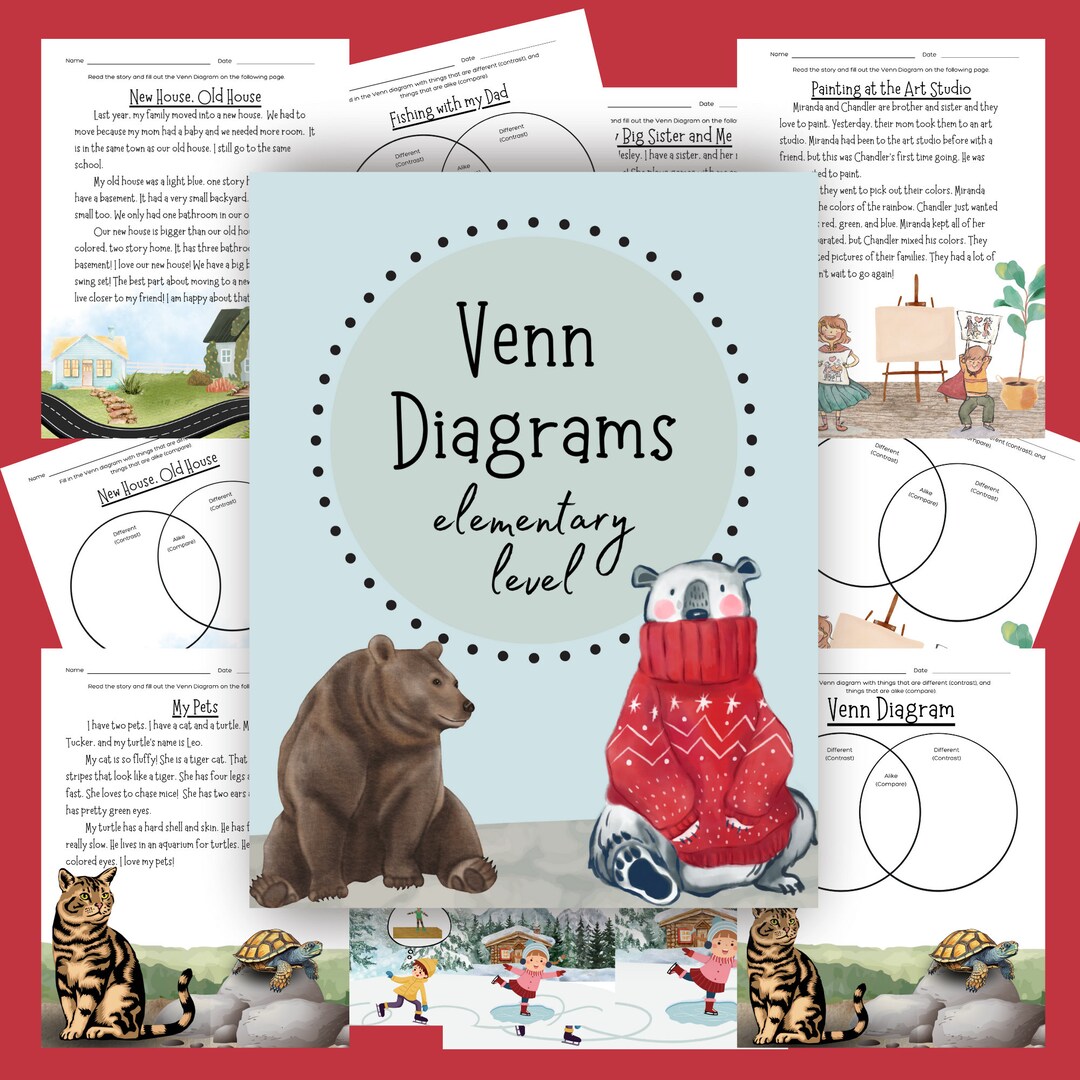 Venn Diagram Educational Printables Busy Book Montessori Reading ...