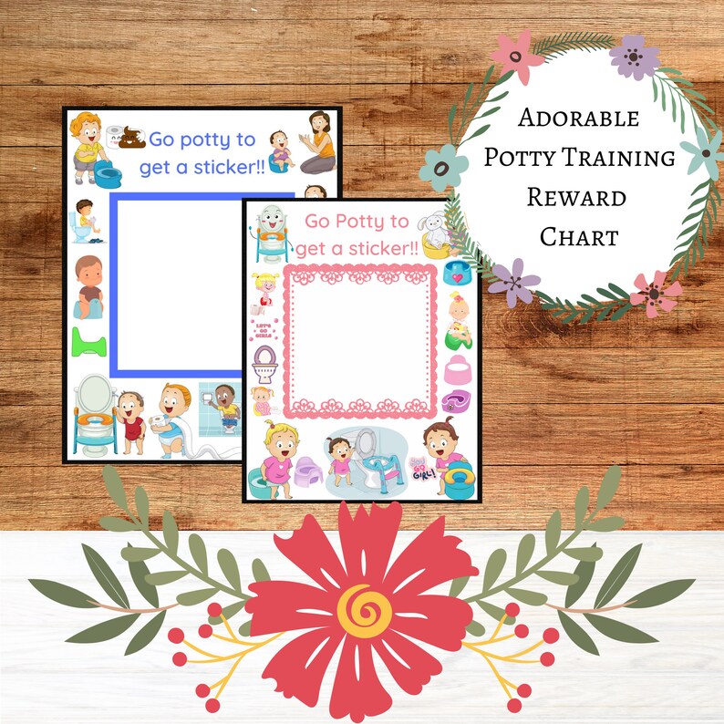Potty Training Chart, Kid's Sticker Chart, Potty Training Reward Chart ...