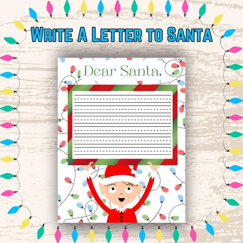 Holiday Busy Book Letter to Santa Activity for Kids | Printable ...