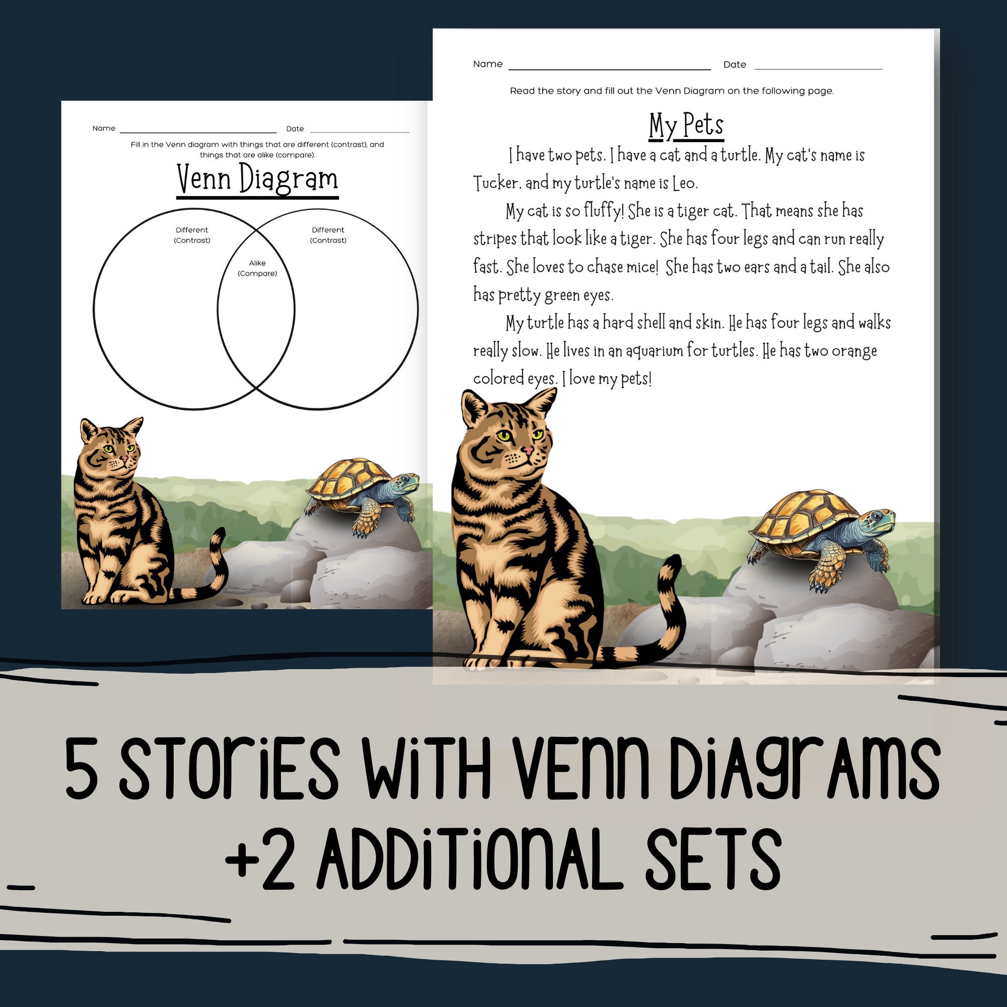 Venn Diagram | Educational Printables | Busy Book | Compare & Contrast ...