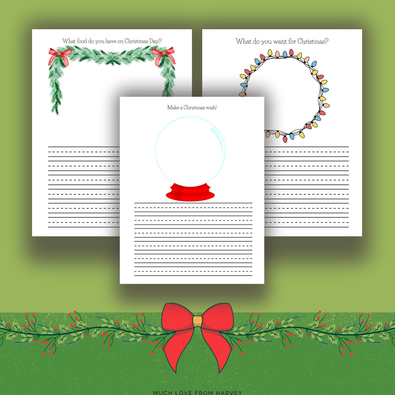 Kids Christmas Creative Writing Prompts, Kids Worksheets, Guided ...