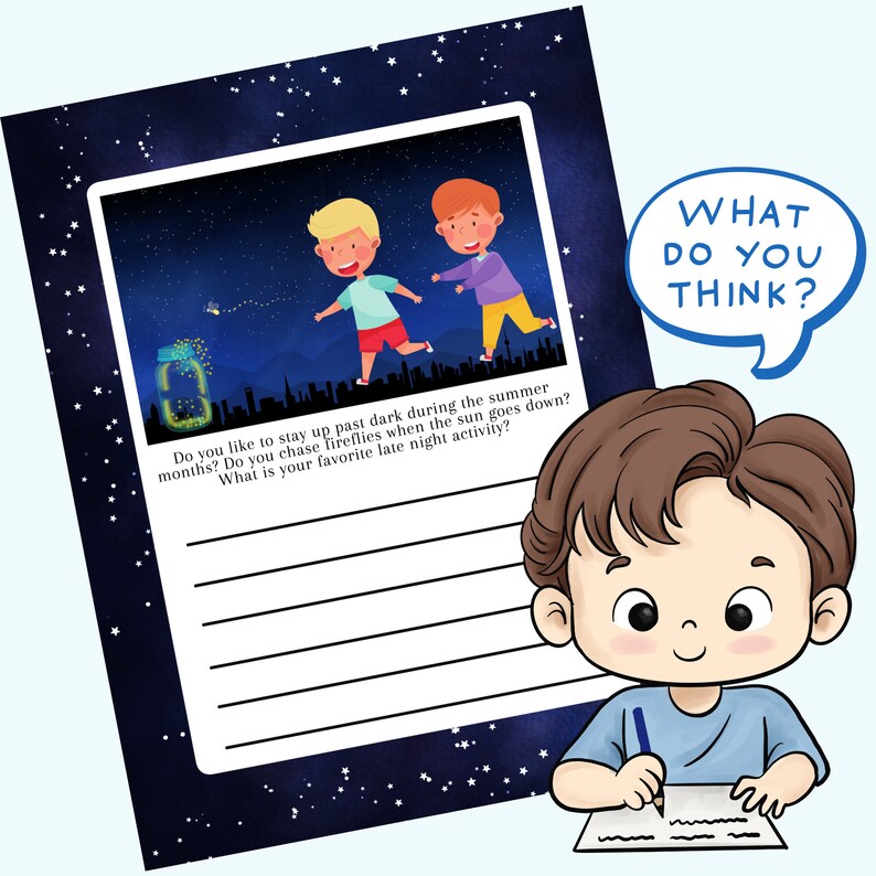 Creative Summer Writing Prompts, Printable Journal Prompts, Kids ...