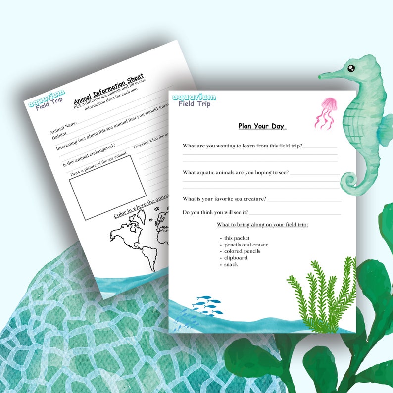 Aquarium Field Trip Scavenger Hunt Teacher Resource Science Research ...