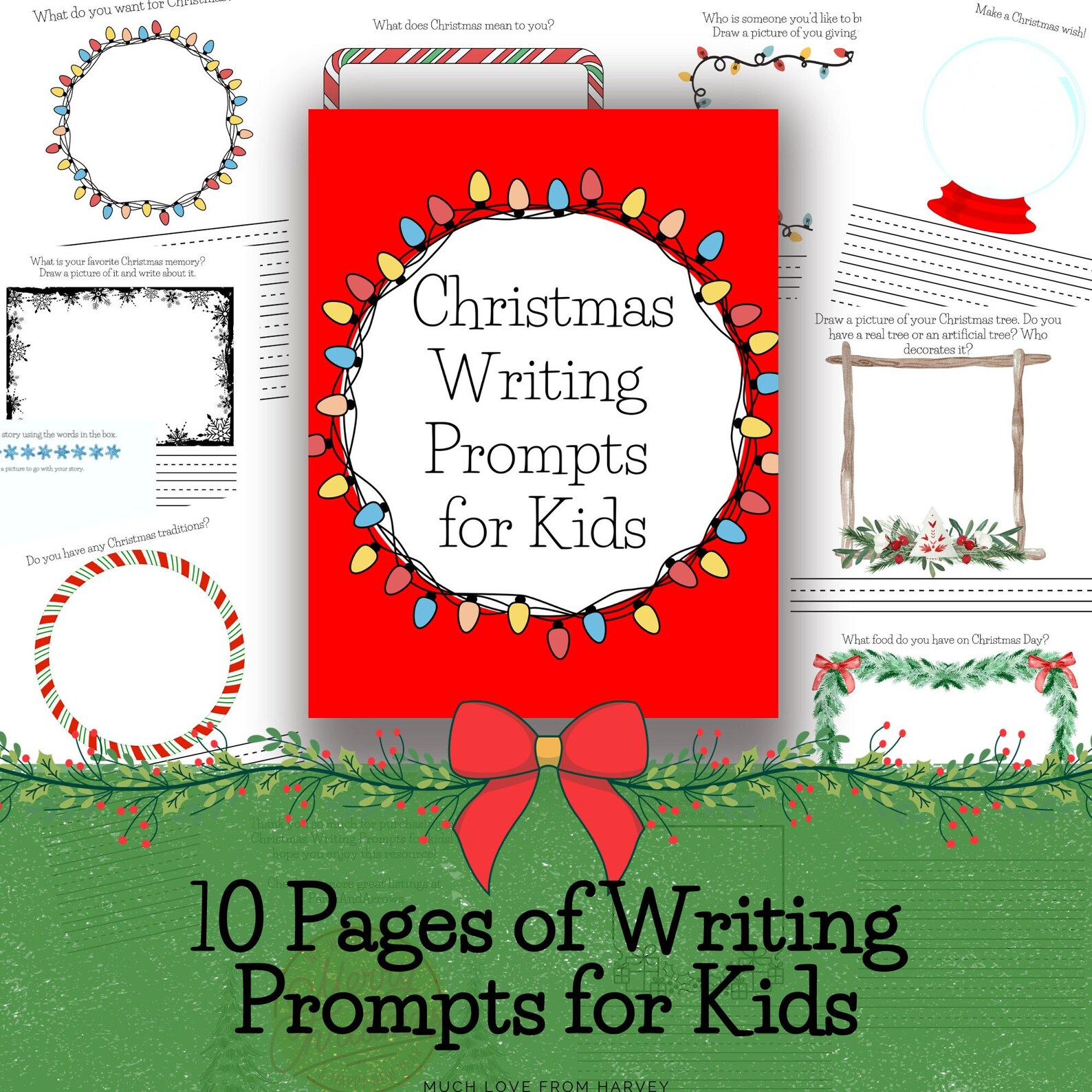 Kids Christmas Creative Writing Prompts, Kids Worksheets, Guided ...