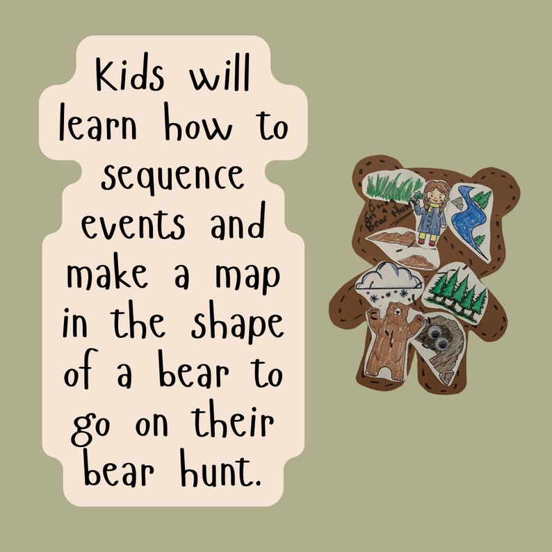 Bear Hunt Unit Study Homeschooling Prek Printable Activity Preschool ...