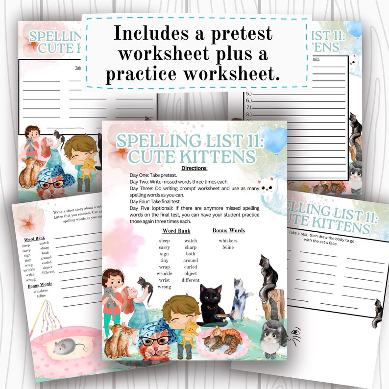 Third Grade Spelling Worksheets for Kids Printable Quiet Book Creative ...