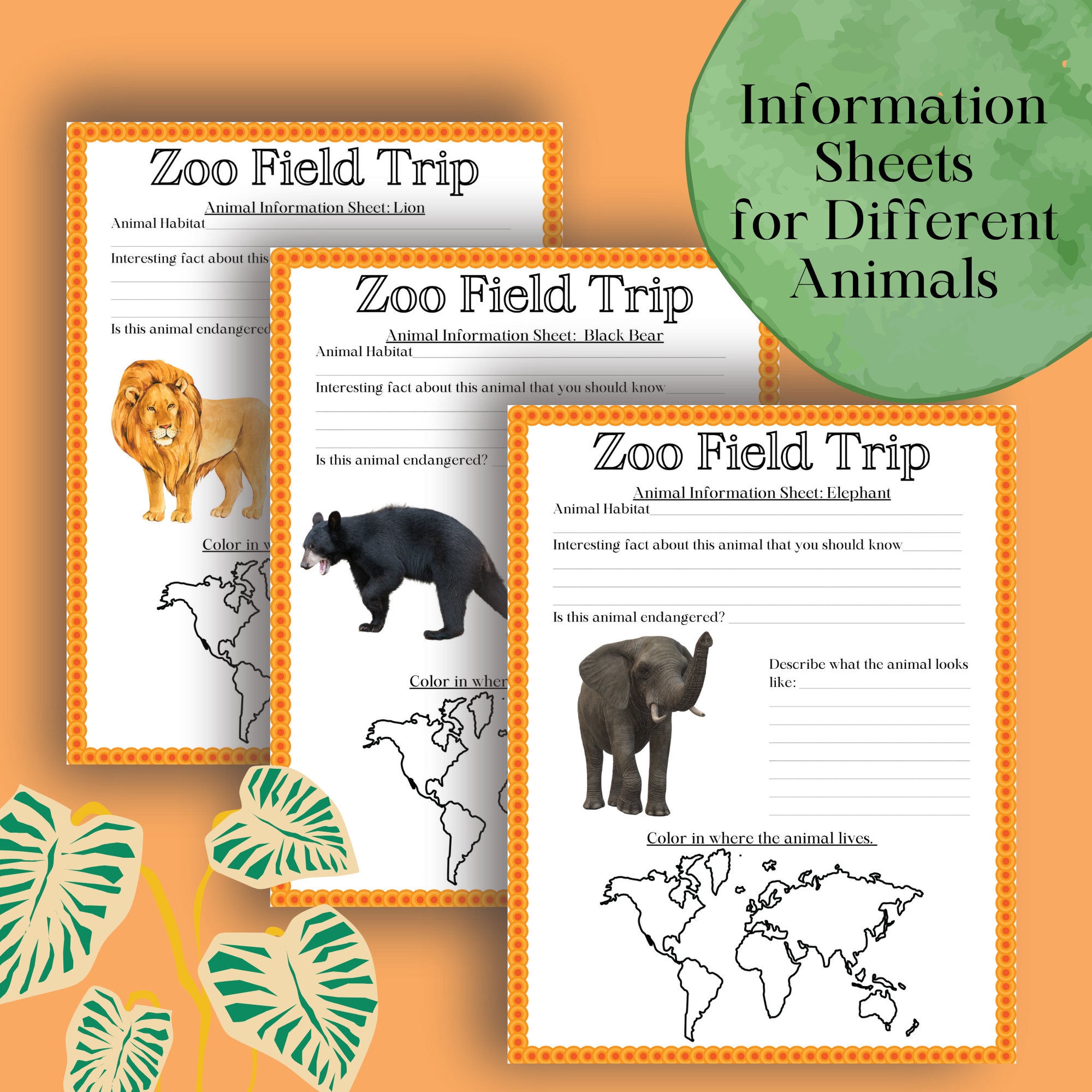 Zoo Field Trip Planner | Scavenger Hunt | Teacher Resource | Zoology ...