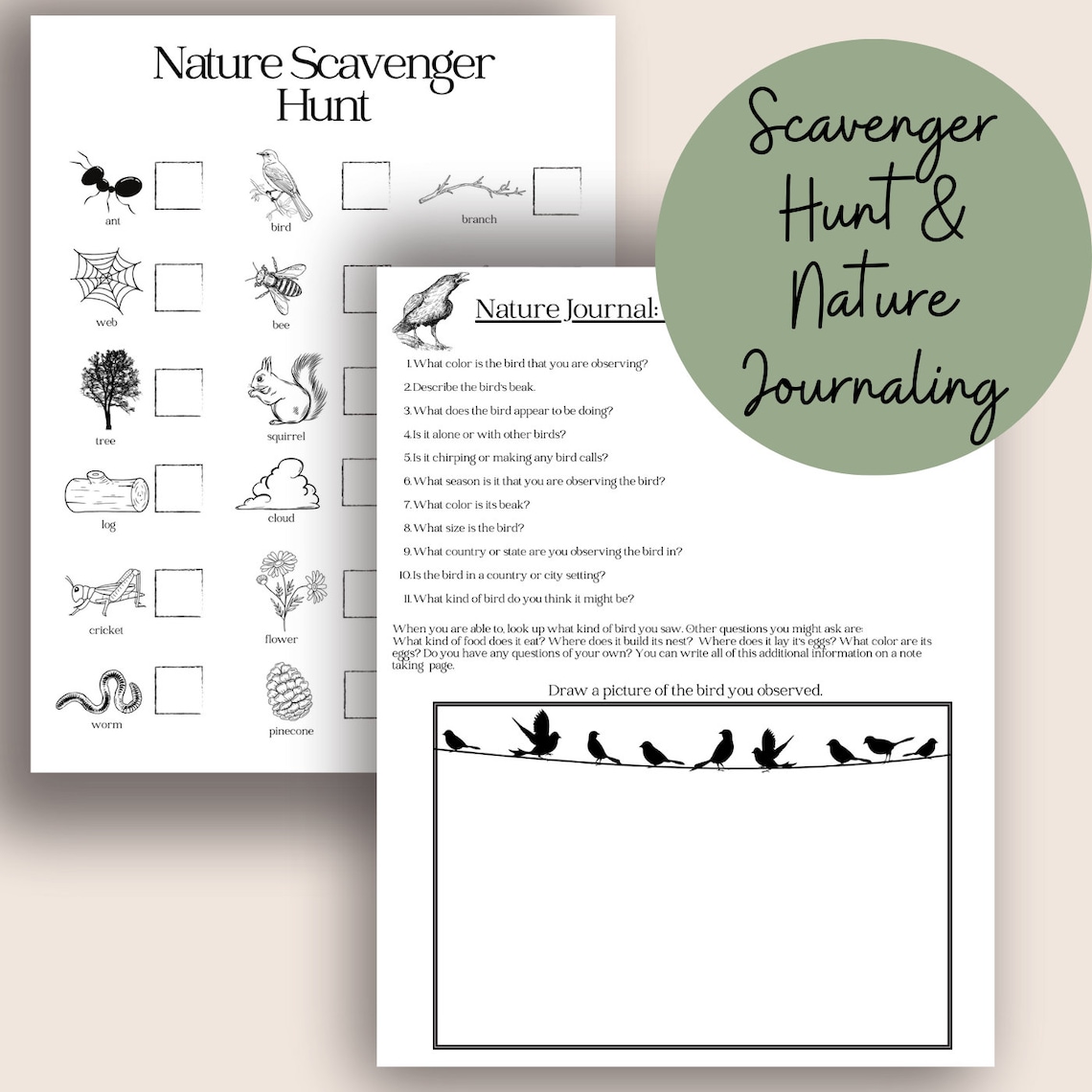Homeschool Nature Study Journal. Charlotte Mason, Scavenger Hunt, Quiet ...
