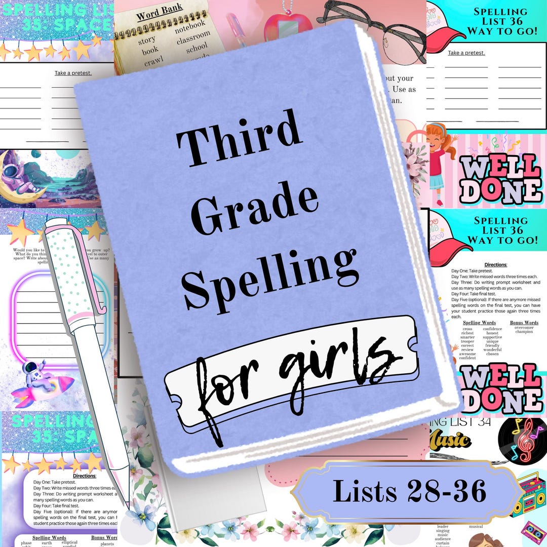 Third Grade Spelling Worksheets for Kids Creative Writing Prompts Busy ...