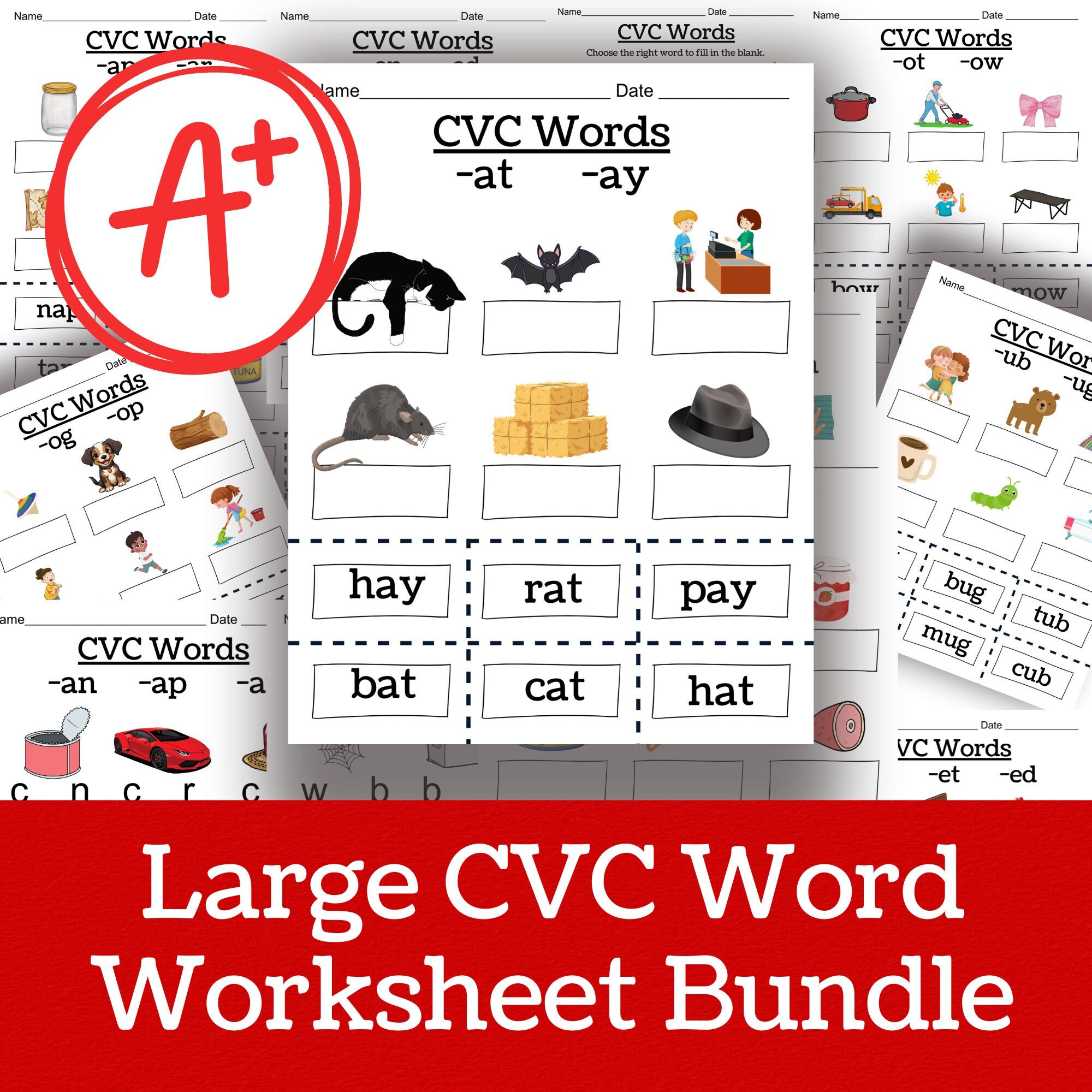CVC Words | Kindergarten Worksheets | Busy Binder | Preschool ...