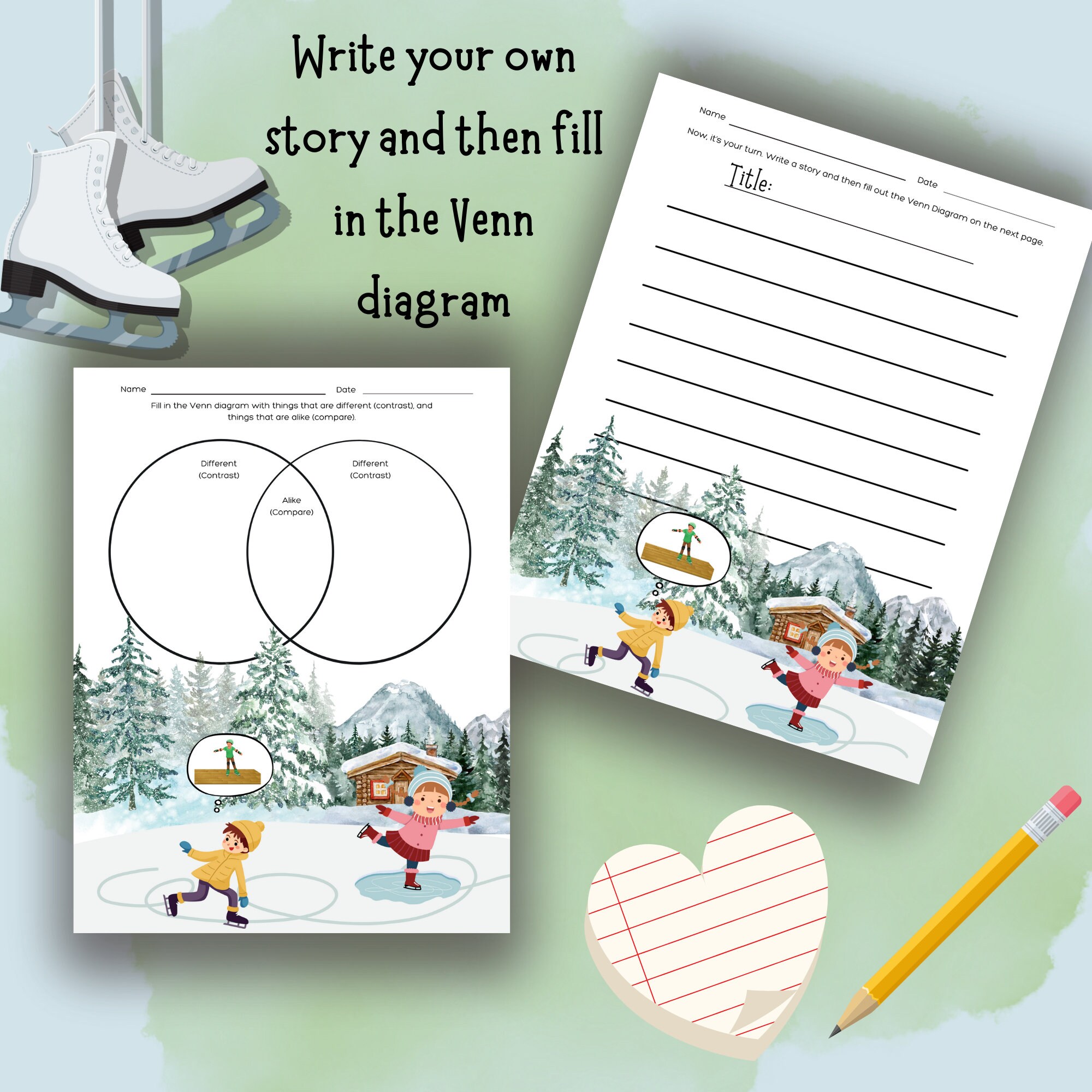 Venn Diagram | Educational Printables | Busy Book | Compare & Contrast ...