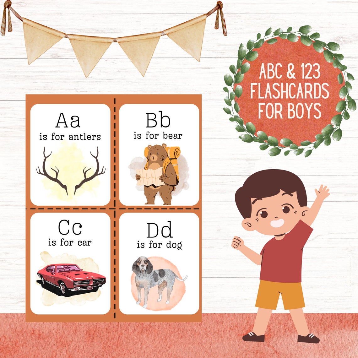 Printable Alphabet Flashcards Number Flashcards Letter - Etsy