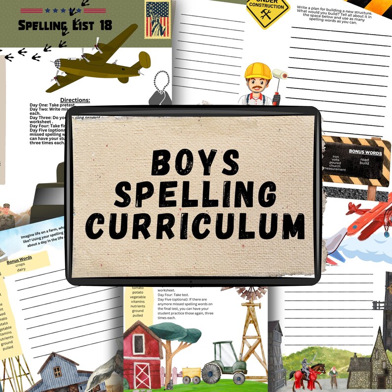 Third Grade Spelling Worksheets for Kids Quiet Book Homeschooling ...