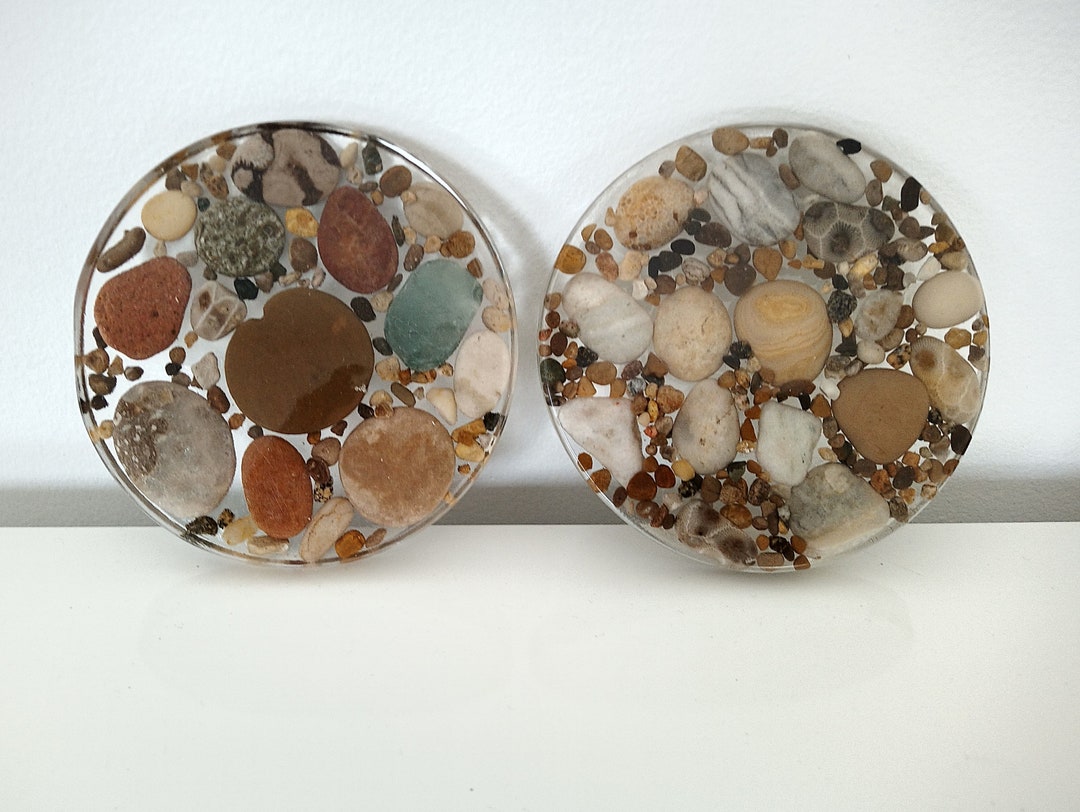 Great Lakes Resin Coasters, Petoskey Stones, Fossils, Jasper ...