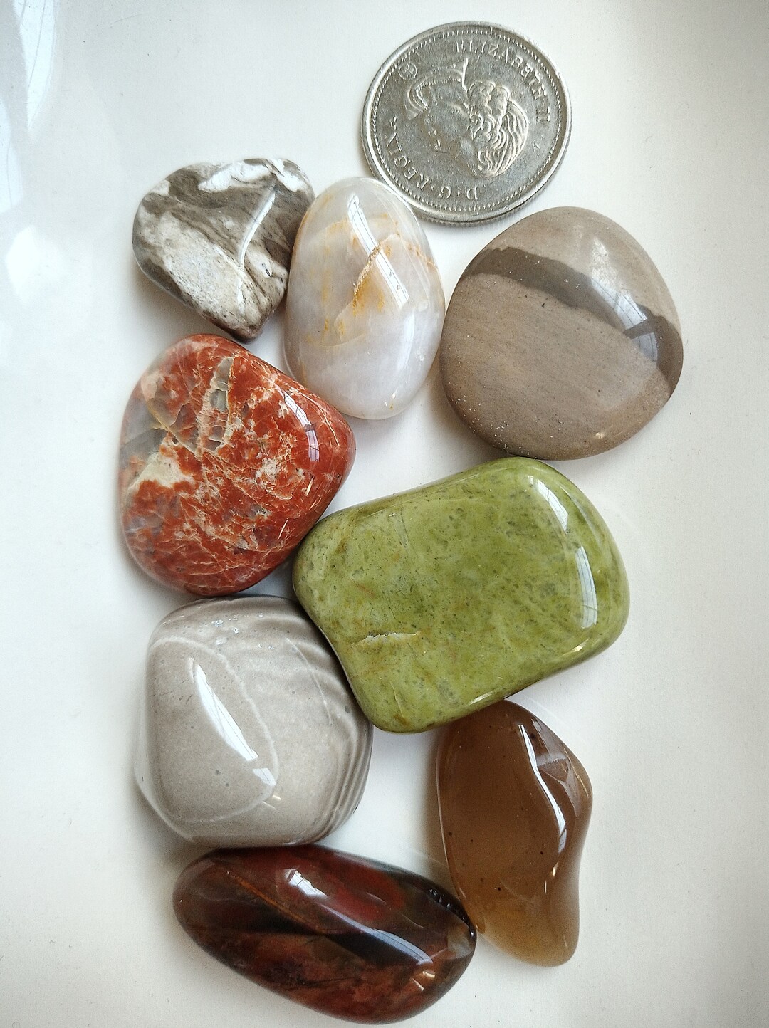 Tumbled Polished Rocks |comfort Stones | Chalcedony Agate, Petoskey ...