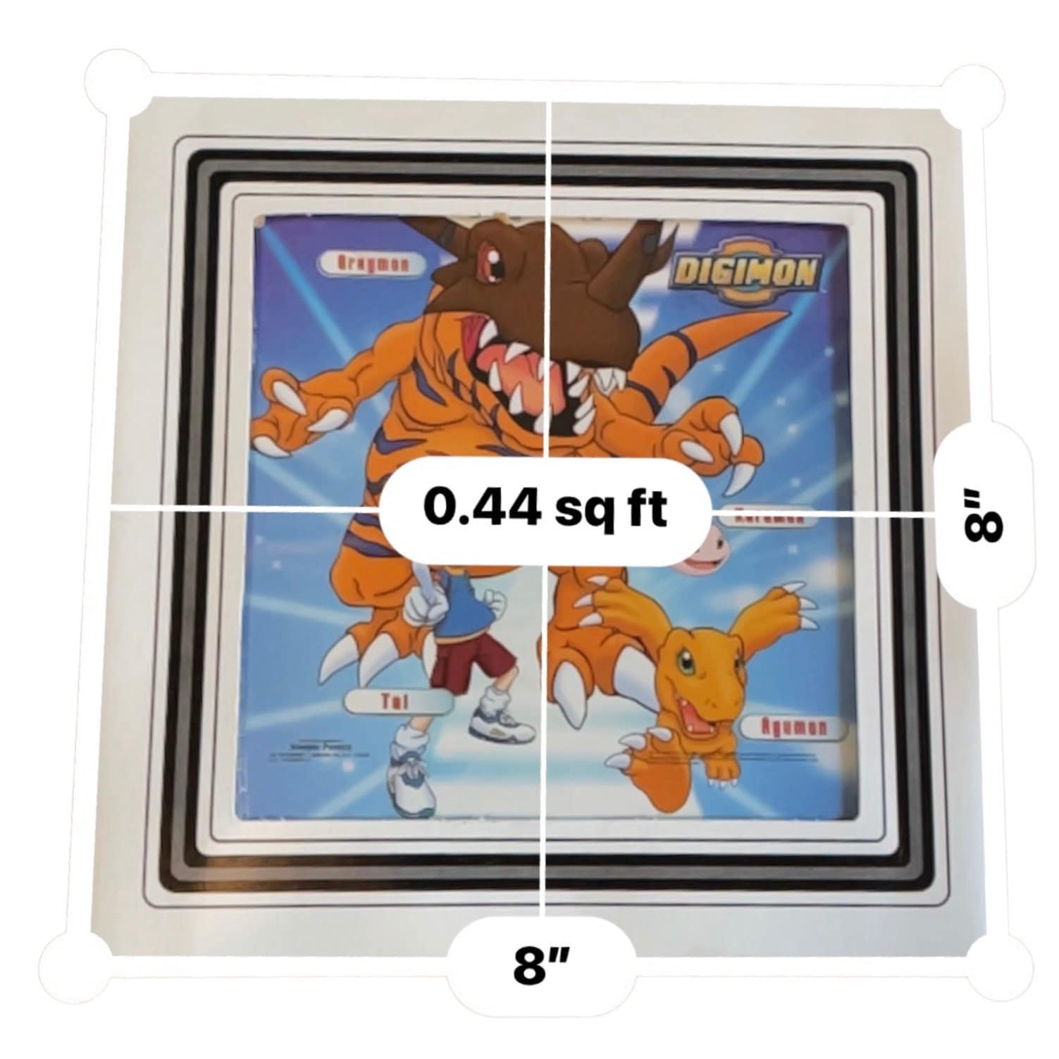 Vintage 1999 Digimon Digital Monsters 8x8 Carnival Glass - Etsy