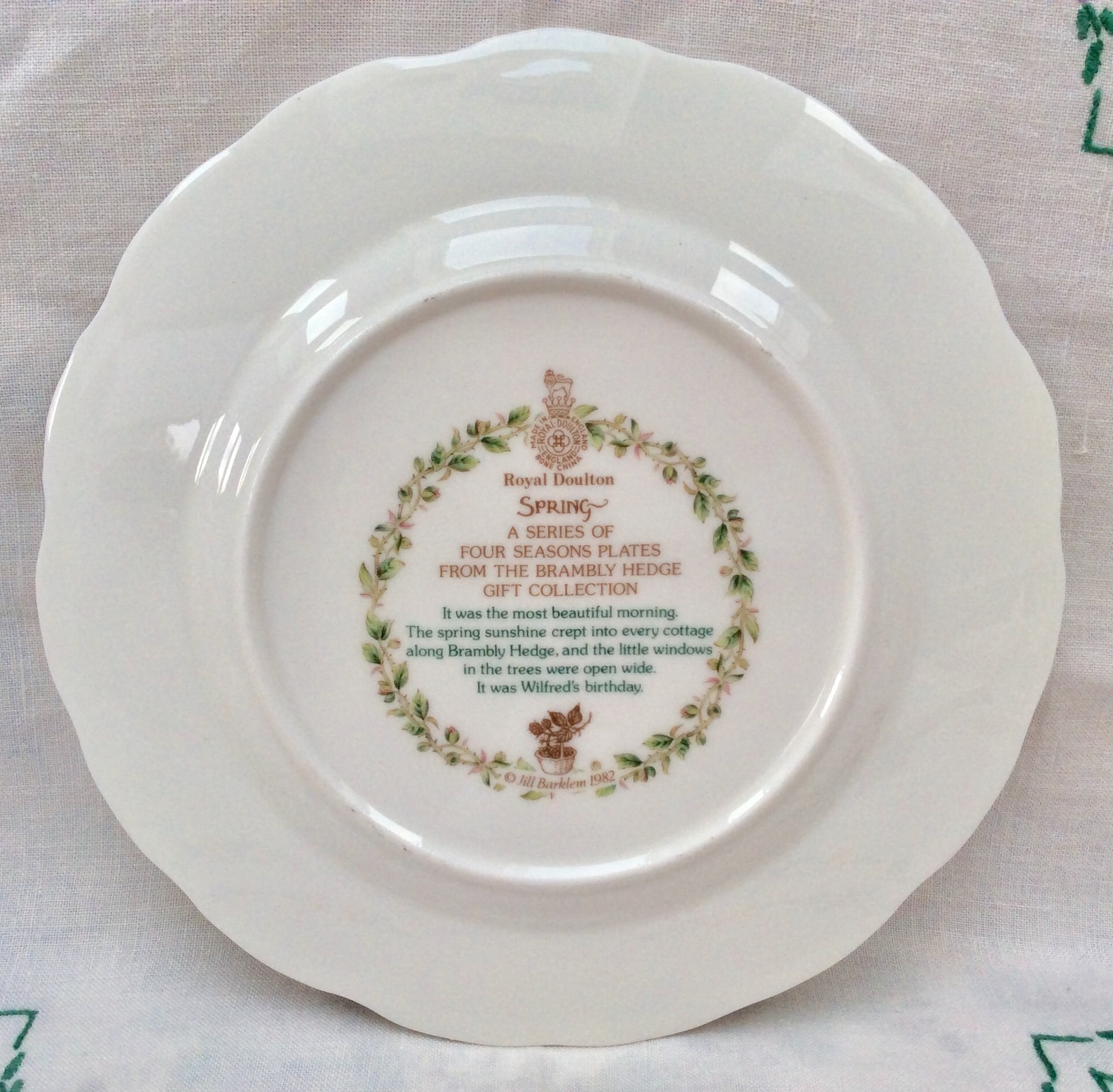 Royal Doulton Brambly Hedge 8 Inch Spring Plate Collectable | Etsy