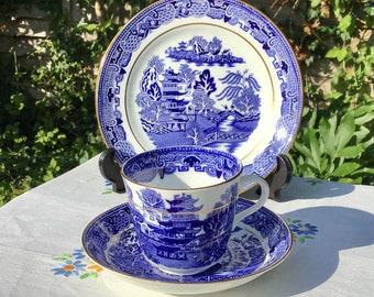 Blue Willow Teacup - Etsy