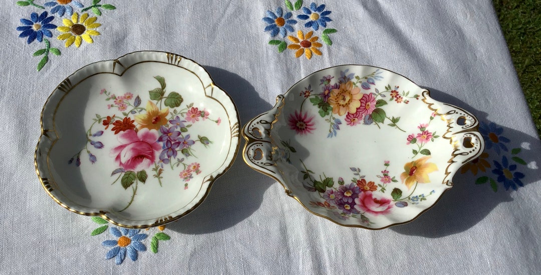 Royal Crown Derby Derby Posies 2 x pretty jewellery Trinkets, Fine ...