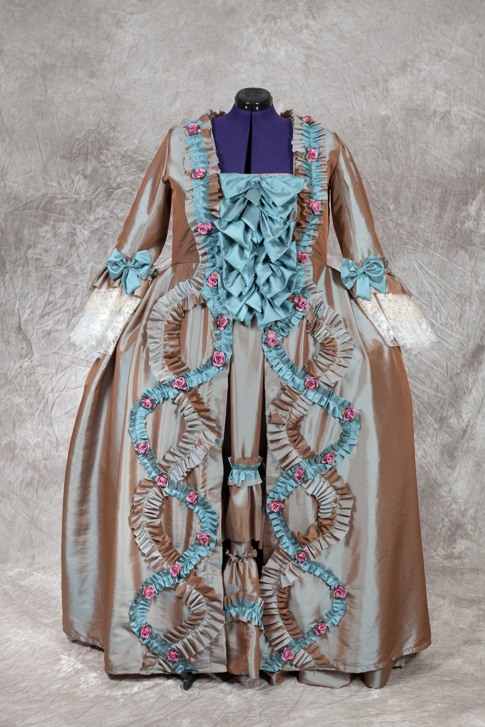 Robe a La Francaise Rokoko Kleid Saque Kleid Nach Maß, Seide, Taft - Etsy