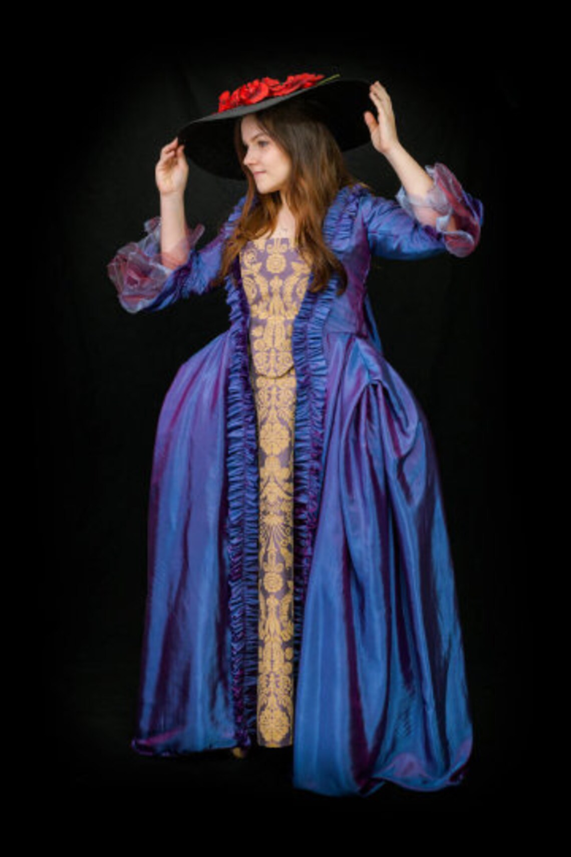 Robe a La Francaise Rococo Dress Saque Gown Custom Sized Silk - Etsy