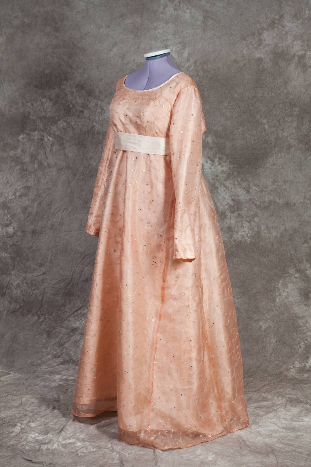 Regency Silk Day Dress Jane Austen 1815-1825 , Custom Made - Etsy