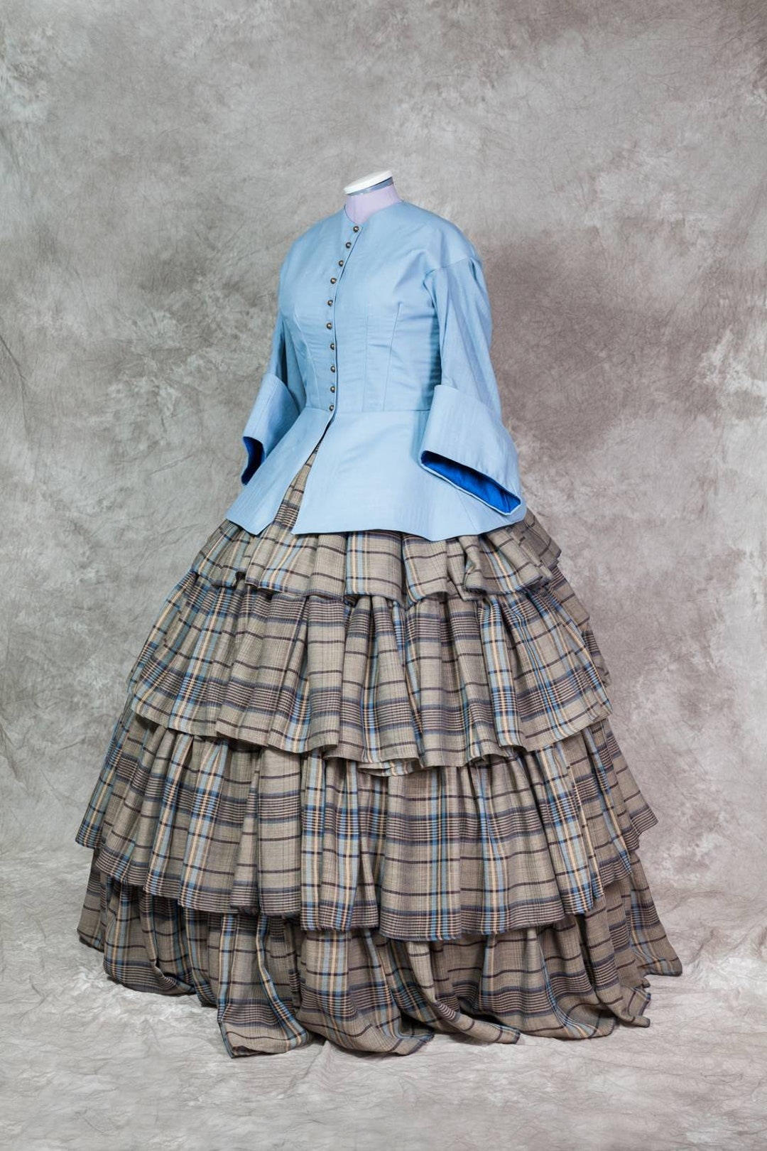 Victorian Crinoline Civil War Sissi Dress With Optional Crinoline ...