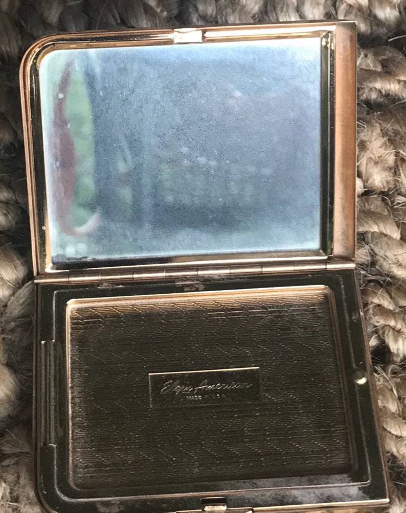 Elgin American Brass Powder Case Vintage Powder Compact - Etsy