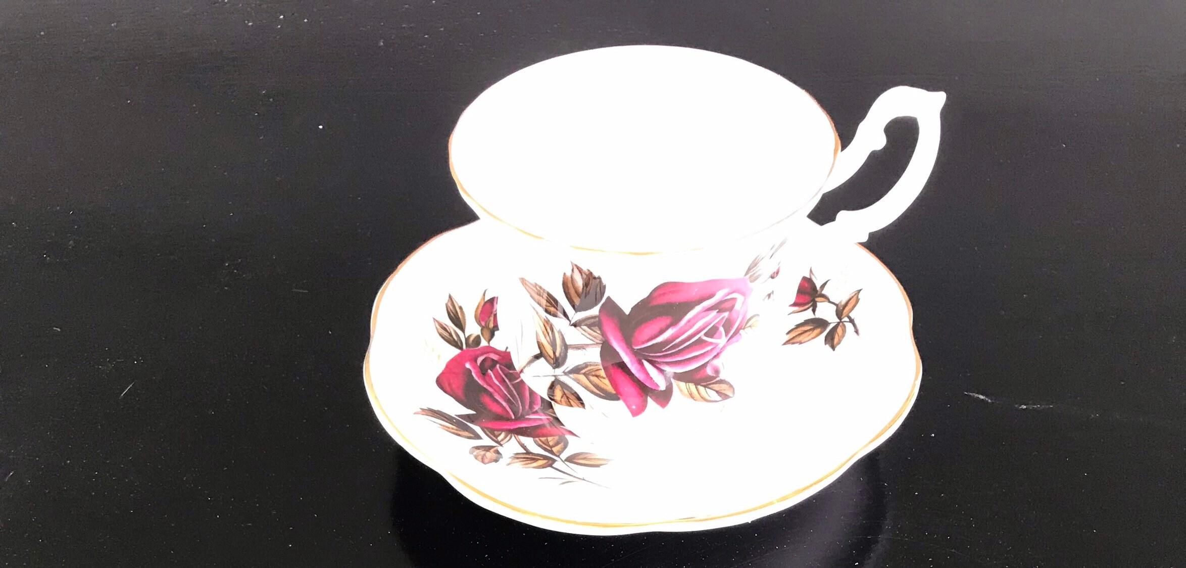 Hamilton Cup and Saucer English Tea Cup Rose Tea Cup Fine - Etsy