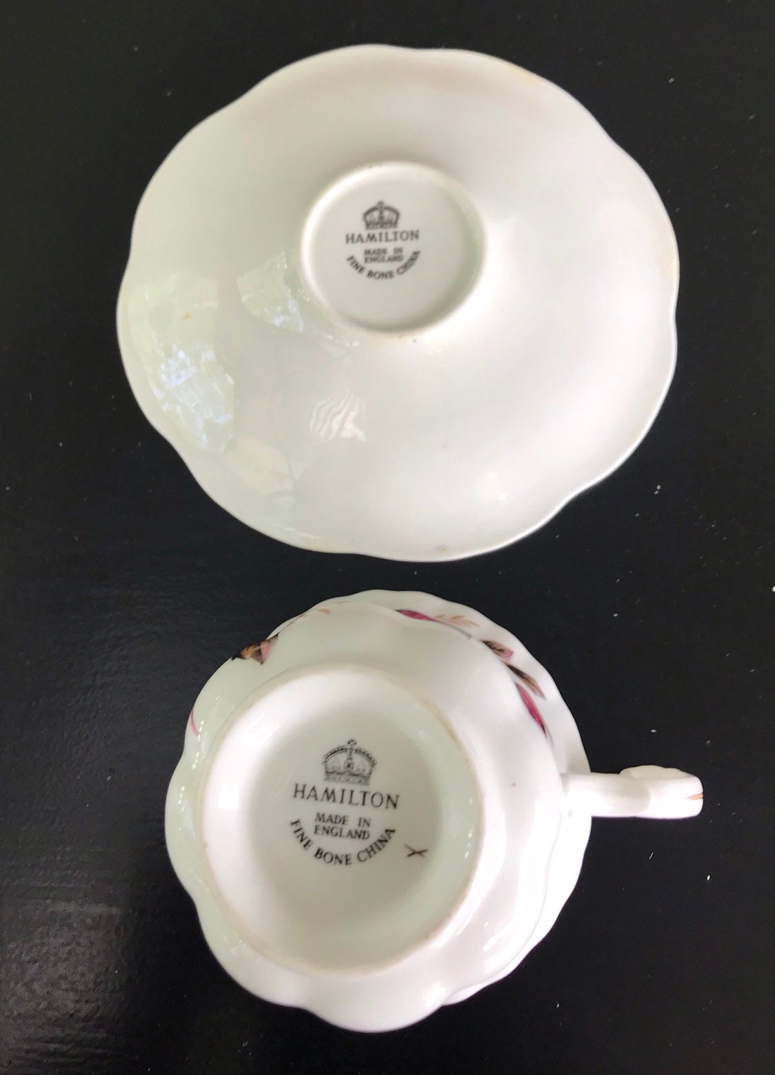 Hamilton Cup and Saucer English Tea Cup Rose Tea Cup Fine - Etsy