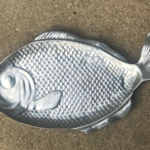 Large Aluminum Fish Platter Fish Tray Vintage Aluminum Tray | Etsy