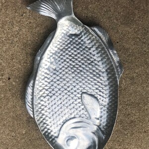 Large Aluminum Fish Platter Fish Tray Vintage Aluminum Tray | Etsy