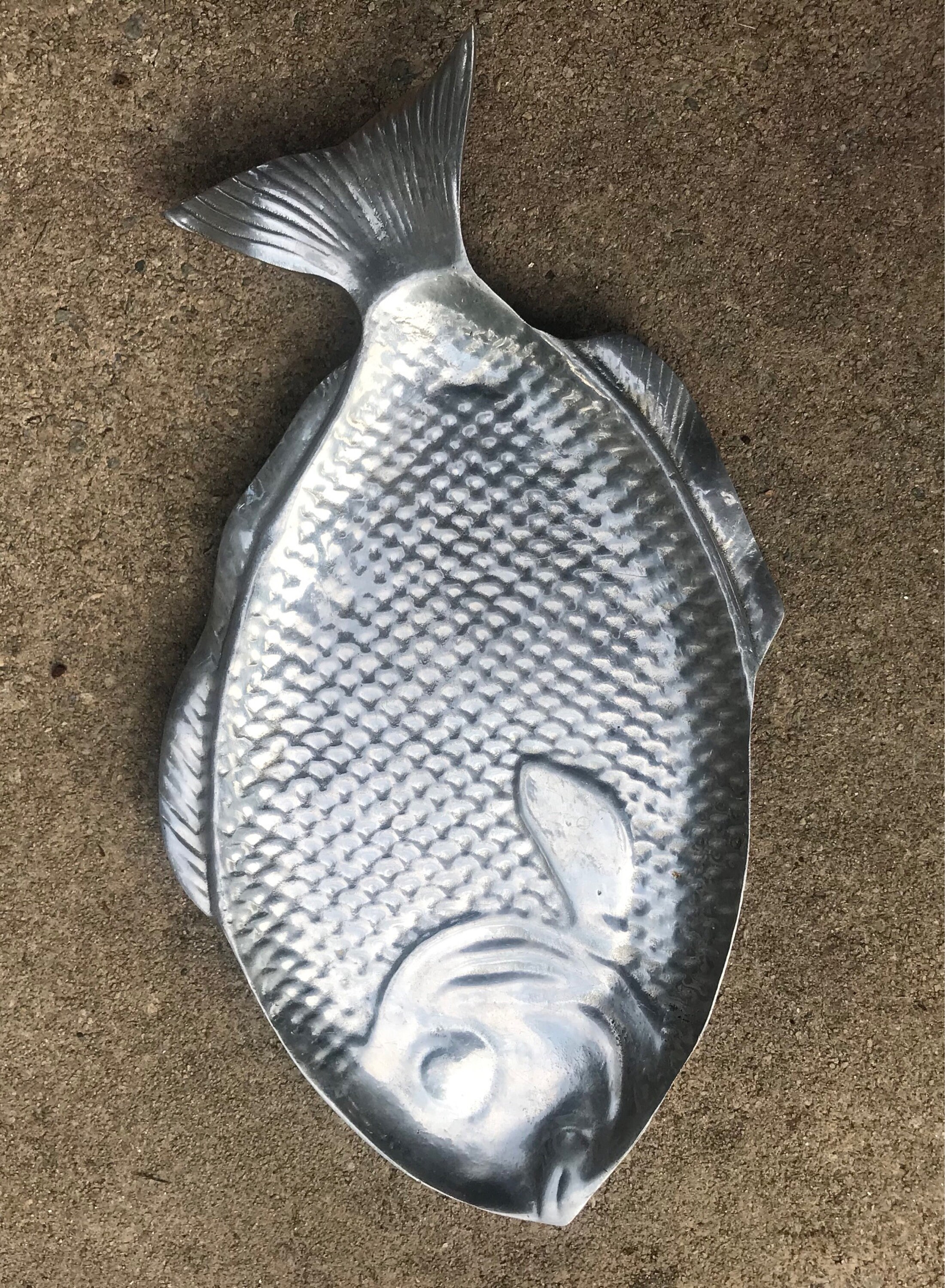 Large Aluminum Fish Platter Fish Tray Vintage Aluminum Tray | Etsy