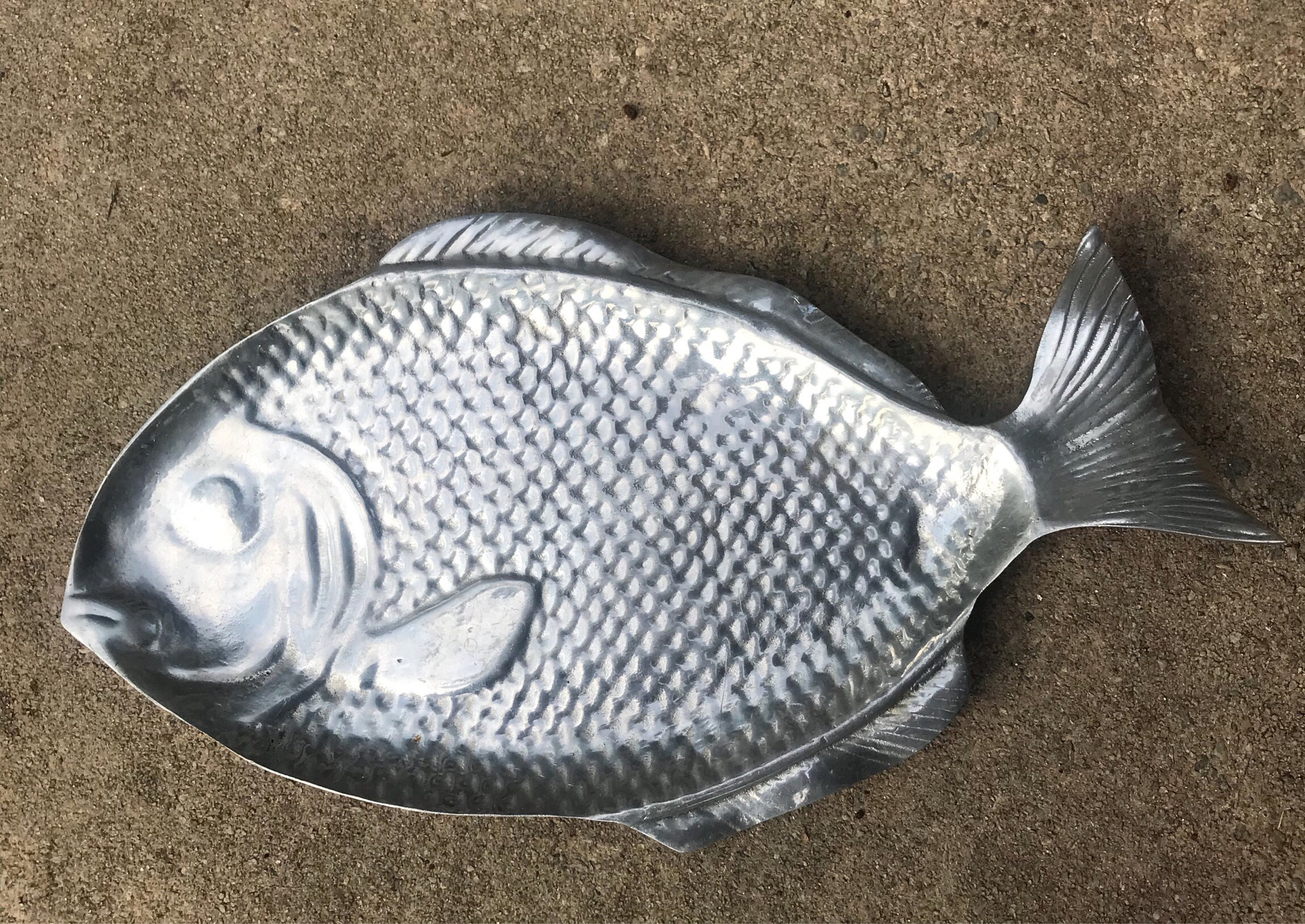 Large Aluminum Fish Platter Fish Tray Vintage Aluminum Tray | Etsy