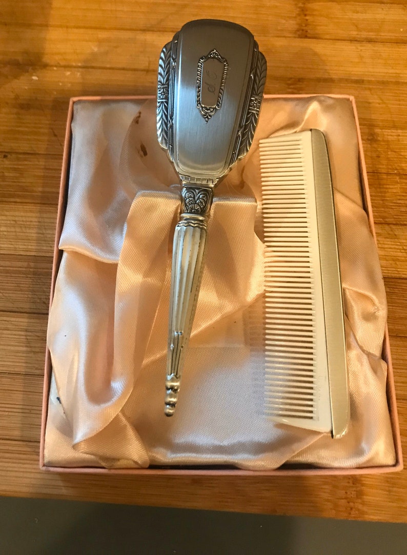 Vintage Baby Boxed Brush and Comb Set, Vintage Baby, Baby Shower Gift ...
