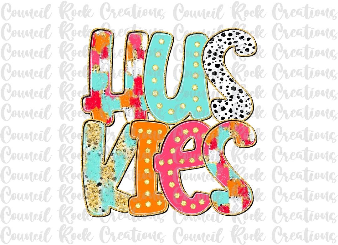 Huskies Png, Colorful, Brushstrokes , Dalmatian Dots, Glitter, Mascot ...