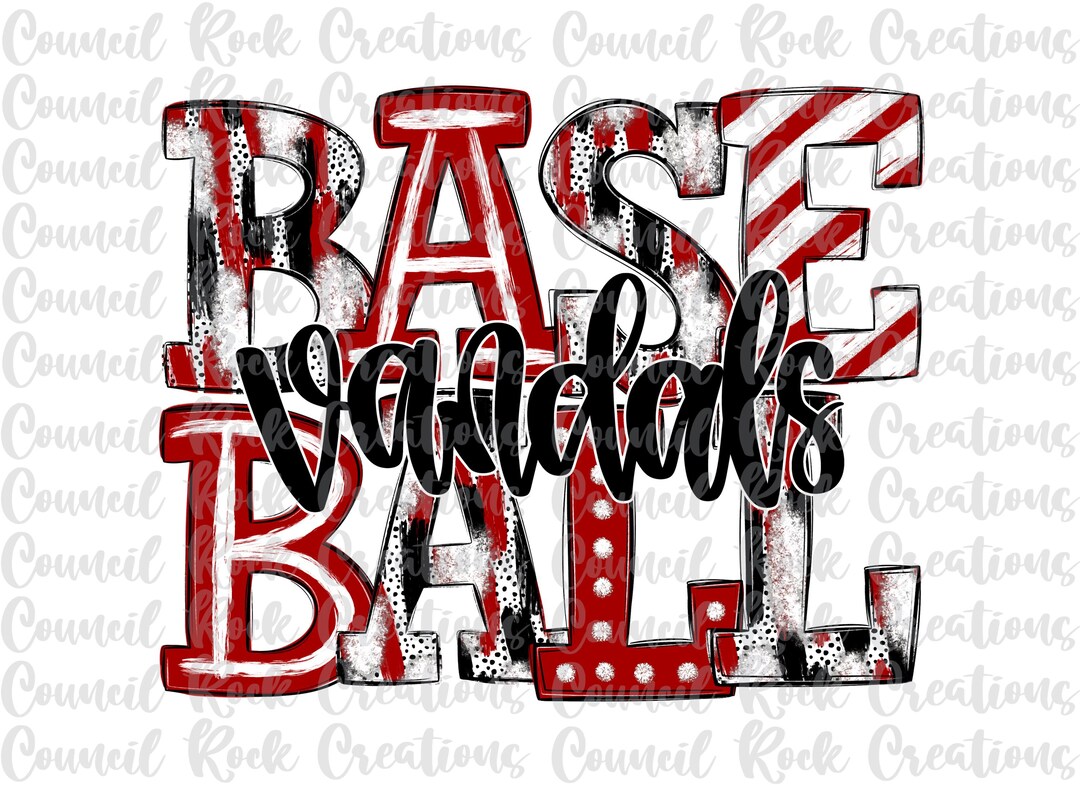 Vandals Baseball PNG, Hand Lettered, School Spirit, Brushstrokes ...