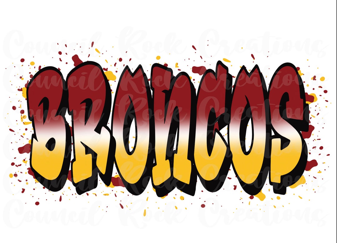 Broncos PNG Graffiti Digital File Sublimation Download - Etsy